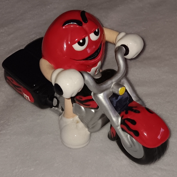 M&M'S | Other | 9s Mms Motorcycle Ceramic Candy Dish Holder Jar Vintage ...